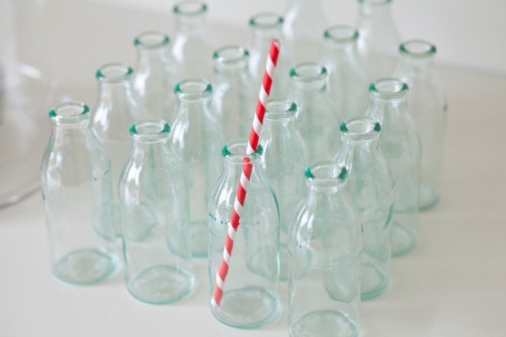 Mini Glass Milk Bottles