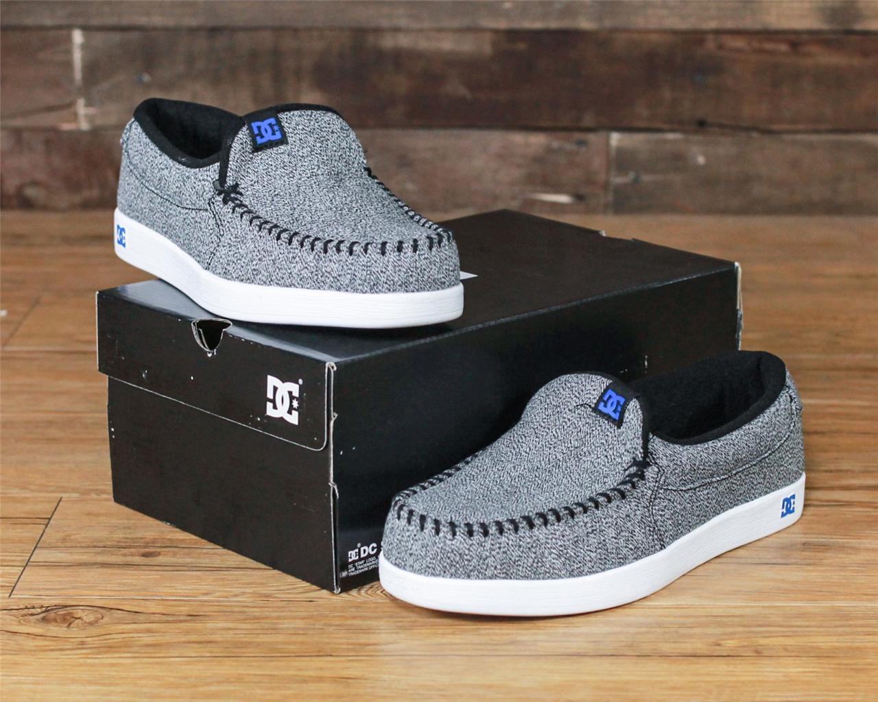 DC SHOES SKATE VILLAN TX BLUE GREY BLACK SHOES SLIPPERS BOAT MENS MEN ...