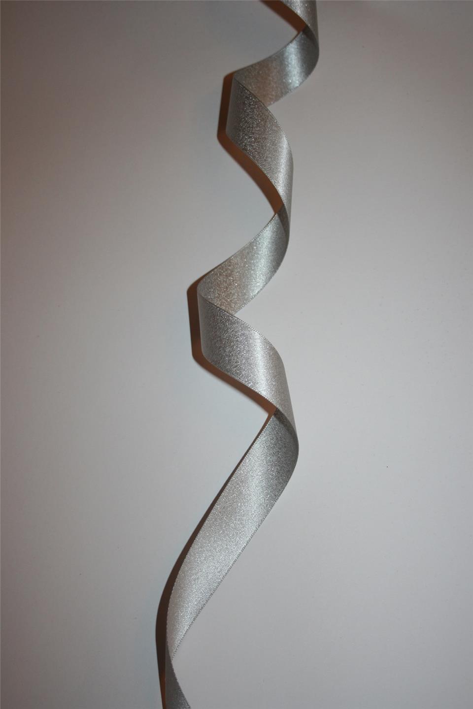 Beautiful Silver Sparkle Satin Ribbon-3 Colour Choices-1 Metre | eBay UK