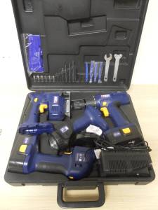 Power Craft 18v Cordless Tool Set with Drill Jigsaw Sander & Torch | eBay