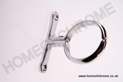 Chrome Pipe Clip Pipe Bracket 15,22,28,35,42 & 54mm Available | eBay