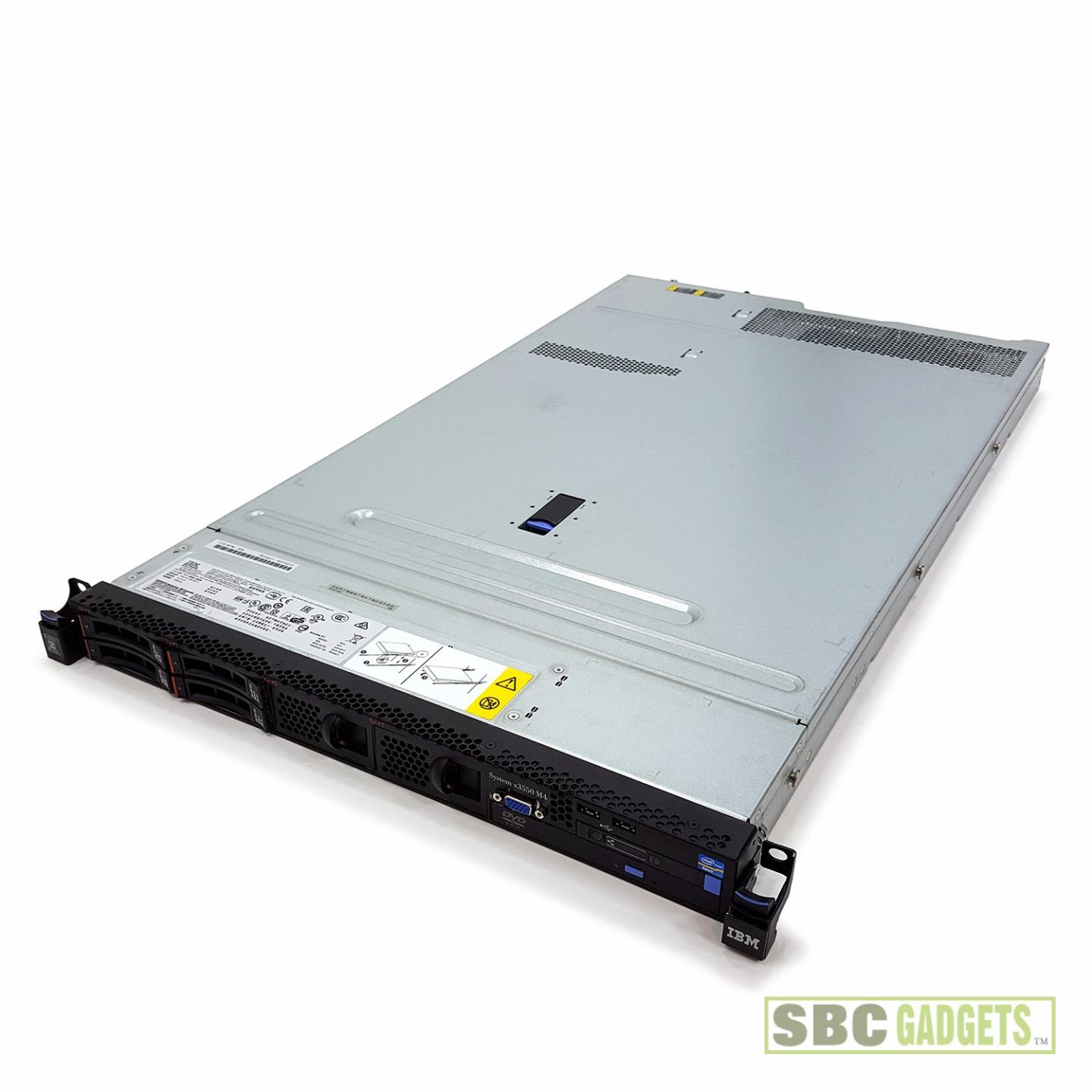 IBM x3550 M4 1U Server (2x E5-2690 8-Core CPUs @ 2.90GHz, 128GB RAM, No ...