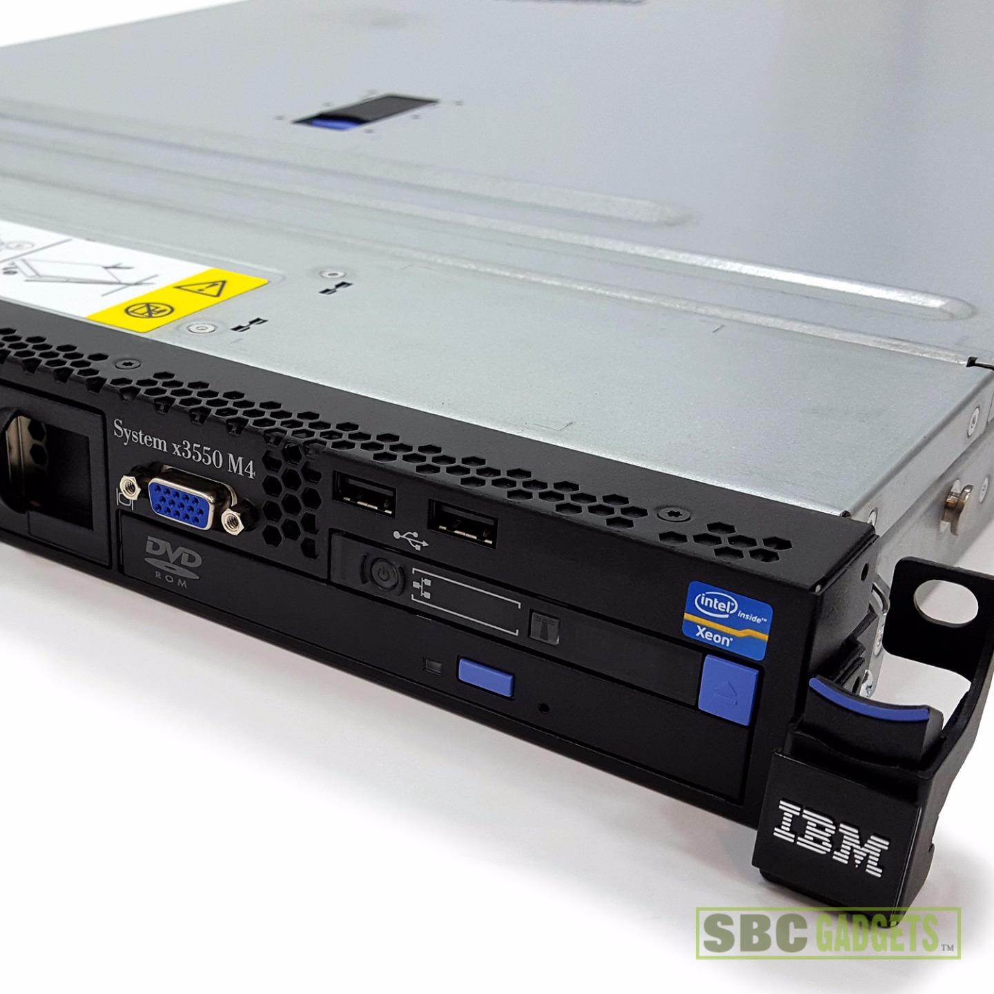 IBM x3550 M4 1U Server (2x E5-2690 8-Core CPUs @ 2.90GHz, 128GB RAM, No ...