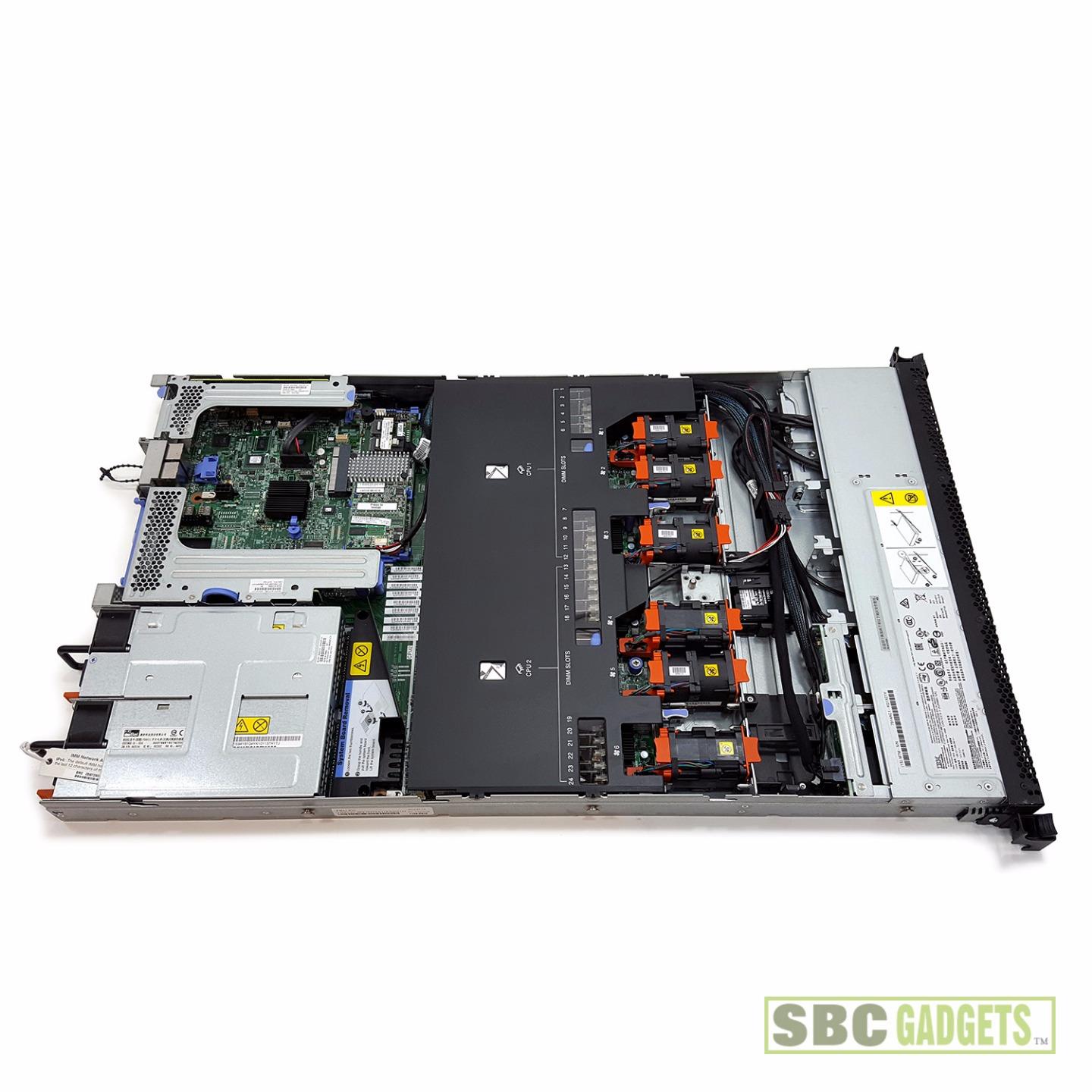 IBM x3550 M4 1U Server (2x E5-2690 8-Core CPUs @ 2.90GHz, 128GB RAM, No ...
