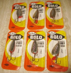 6 Vintage Les Davis Bolo Spinner Fishing Lures New in Package | eBay