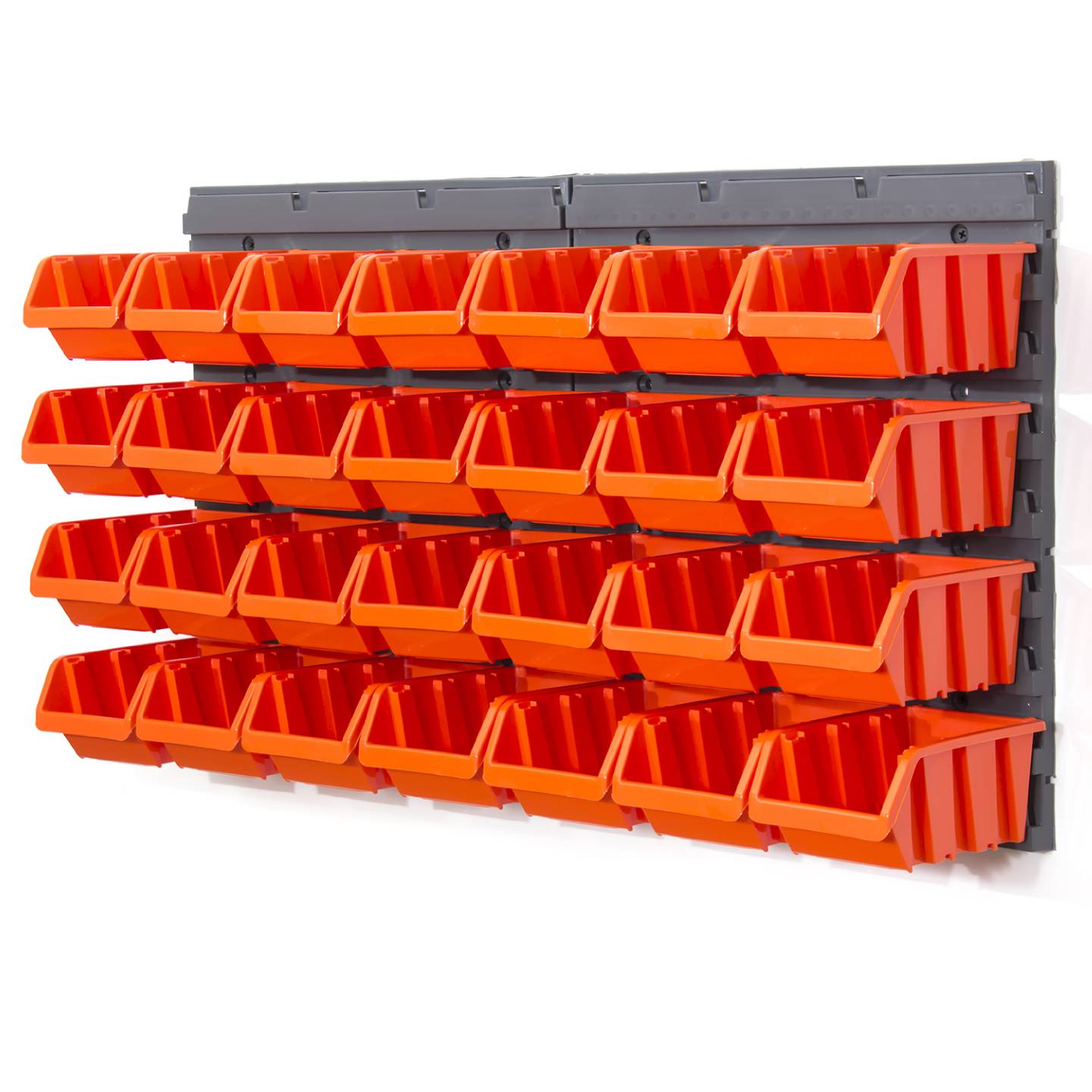 Plastic storage bin kit + wall mounted louvre panels 21 different ...