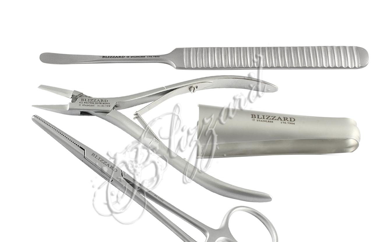 4 Pc BLIZZARD Professional Podiatry Nail Surgery Instruments Set ...