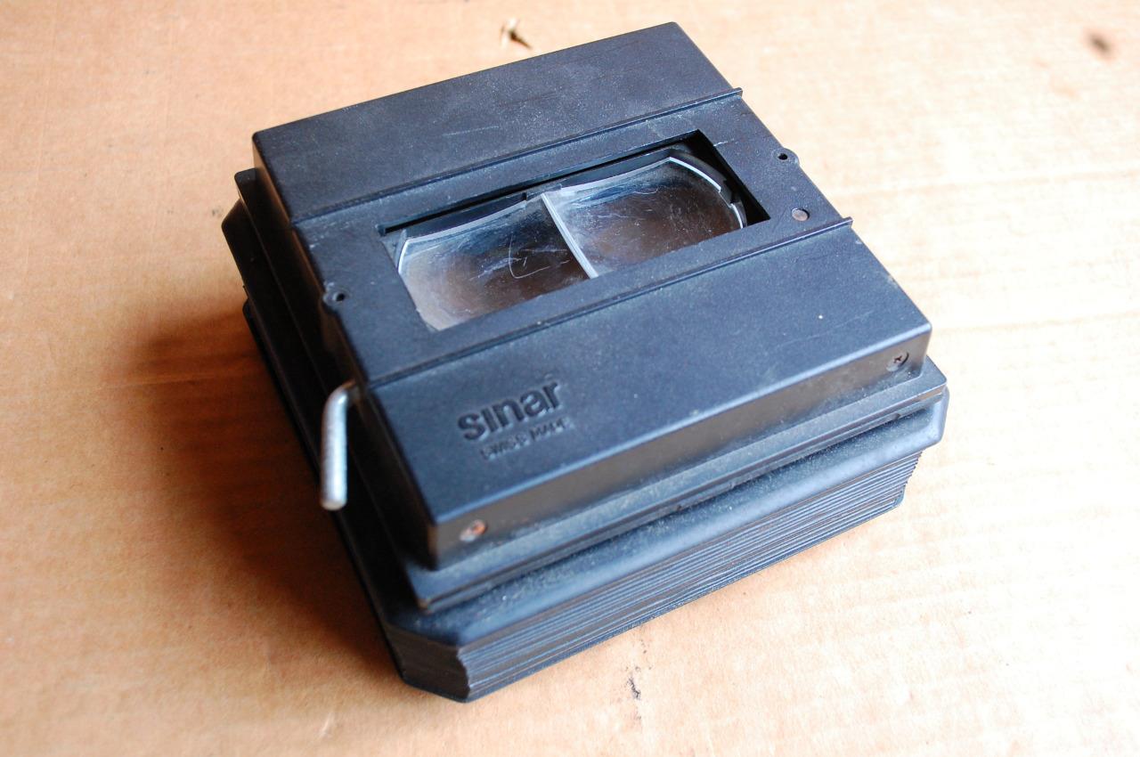 Unità di messa a fuoco Sinar 5x4 da visualizzare su schermo, buone condizioni.