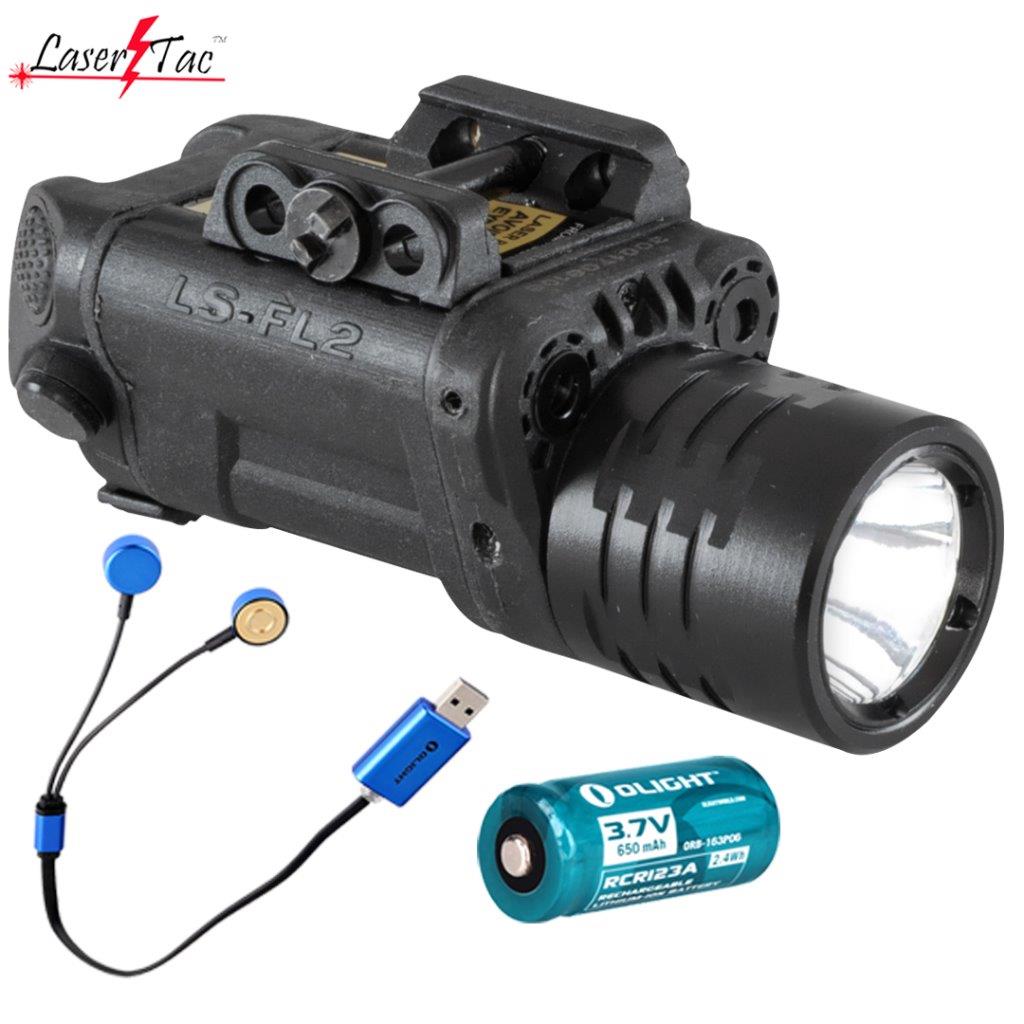 LaserTac FL2GR Red & Green Laser / LED Tactical Flashlight for Pistols ...