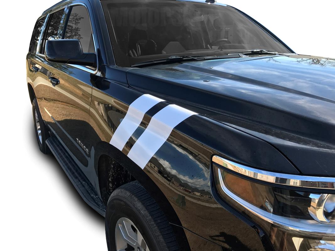 2015 2016 2017 Chevy Tahoe Fender Racing Hash Stripes Decal Overlay | eBay