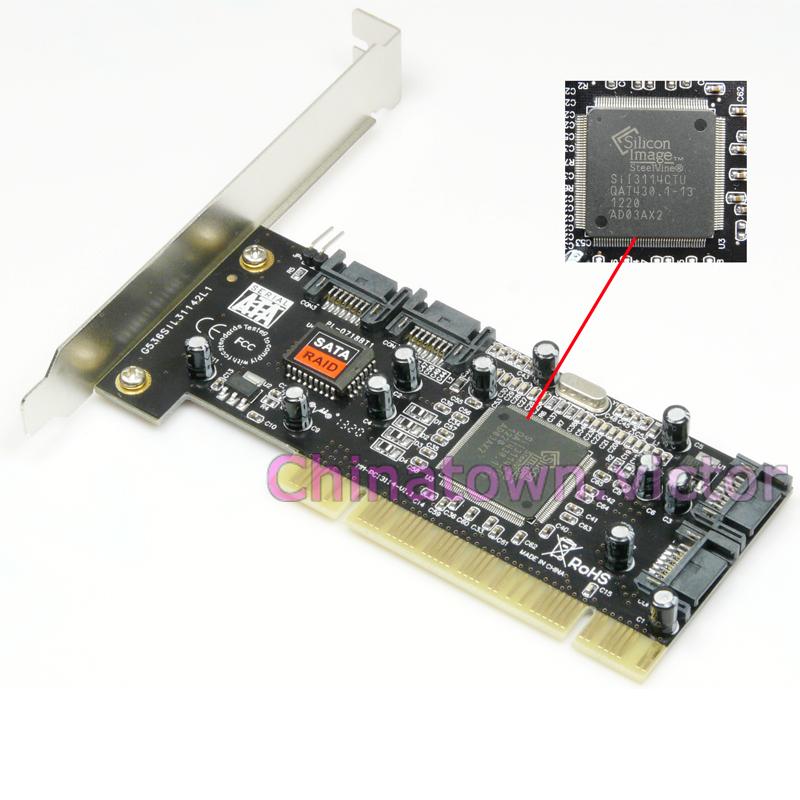 4-Port Internal SATA I to PCI Sil3114 Serial ATA Controller Software ...