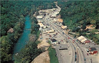 CHEROKEE NC Aerial Helicopter View of Downtown North Carolina Postcard ...
