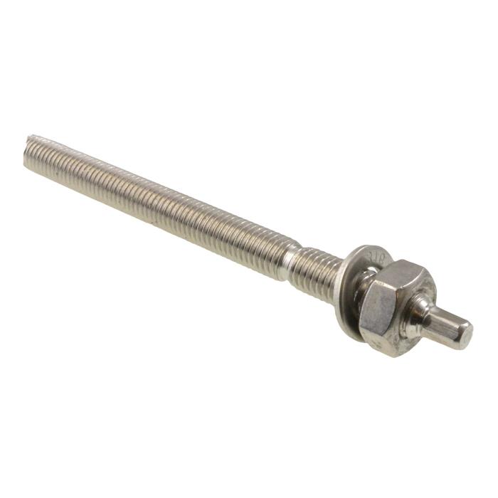 M12 (12mm) CHEMICAL ANCHOR Stud Chisel Point Stainless G316 Zinc Yellow ...
