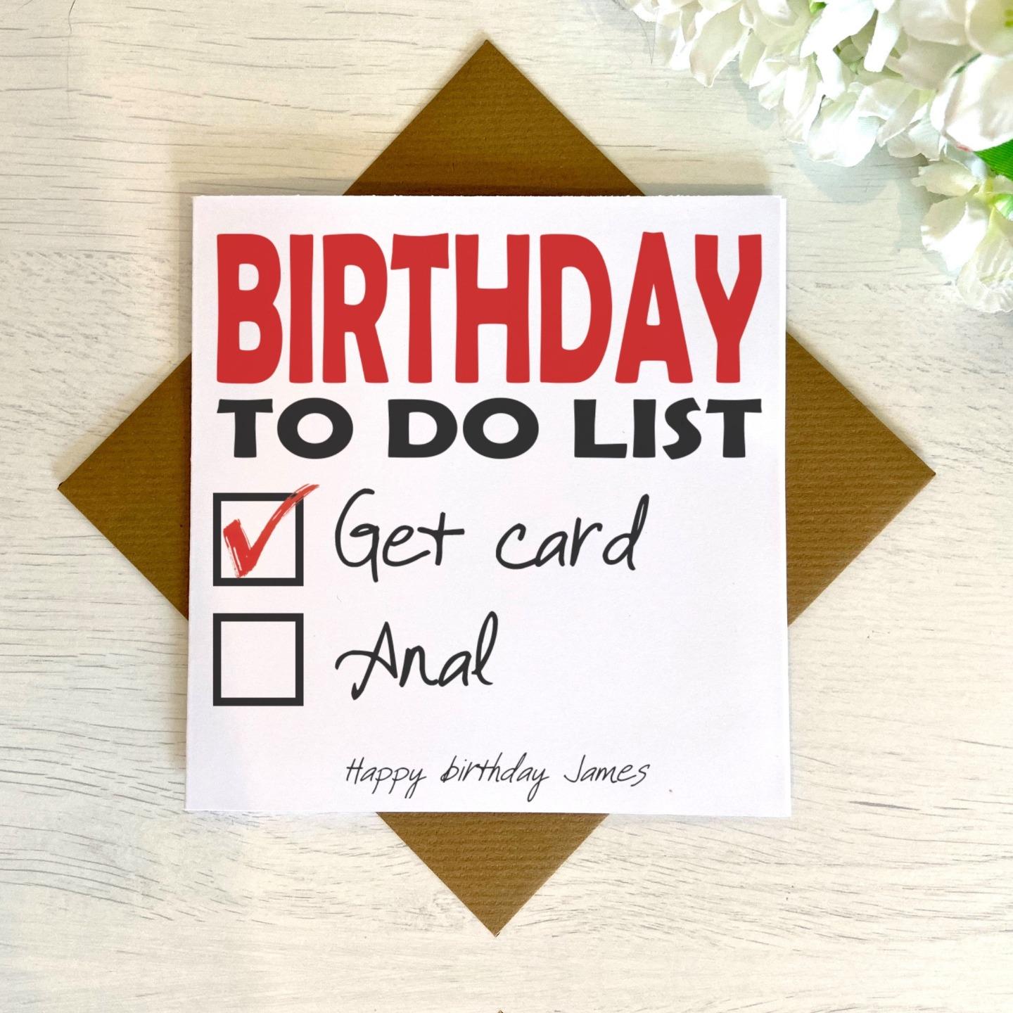 Personalised Birthday To Do List Funny Rude Joke Dirty Mind Birthday personalised-birthday-to-do-list-funny-rude-joke-dirty-mind-birthday