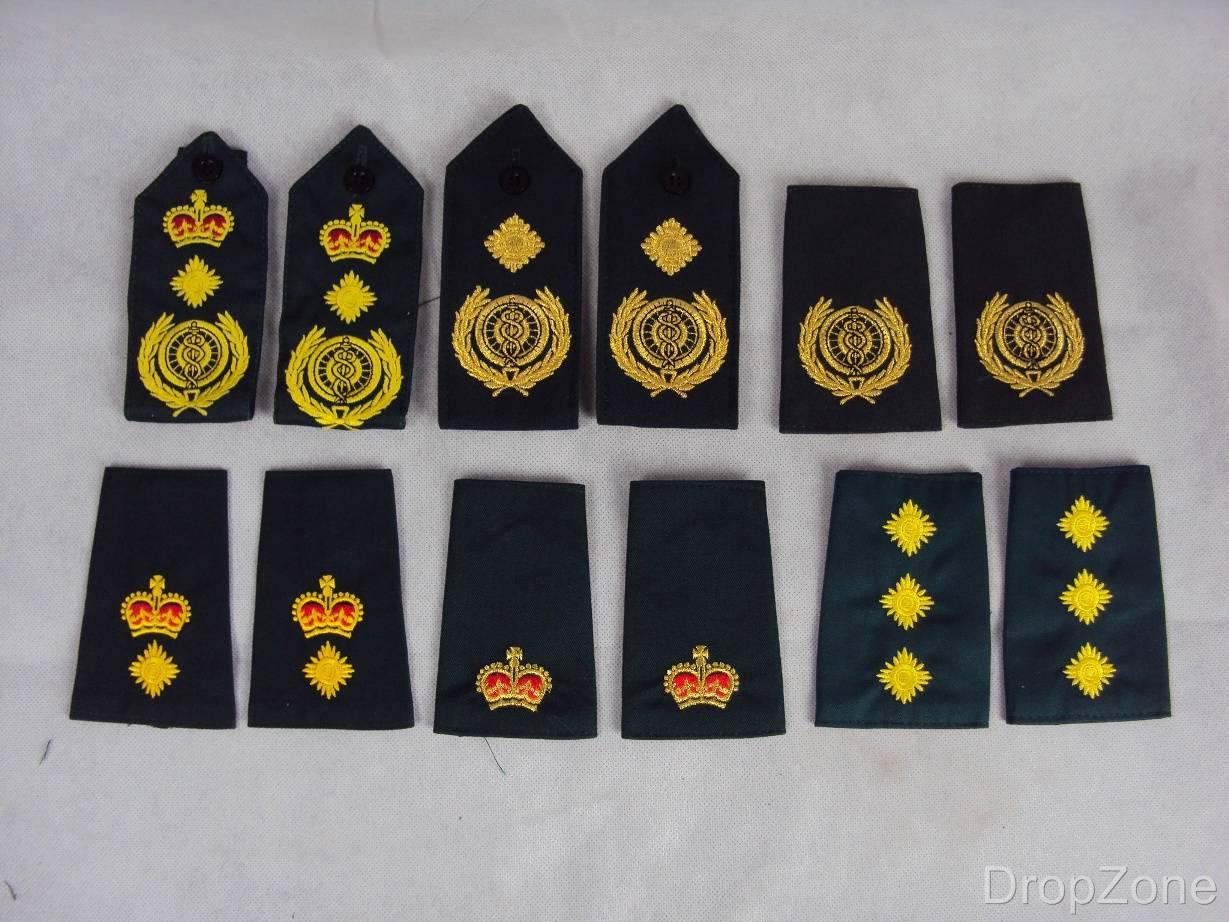 Pair of Ambulance Service Epaulettes / Rank Slides Assorted Ranks