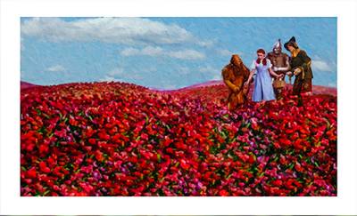 Wizard of Oz Poppy Field Art Painting Print 36x24 Poster on Canvas | eBay