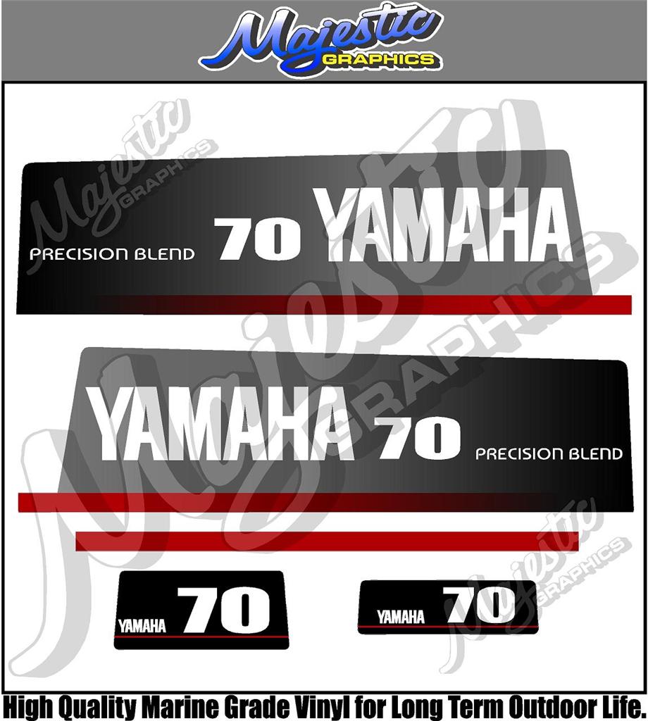YAMAHA - 70hp - PRECISION BLEND - OUTBOARD DECALS | eBay