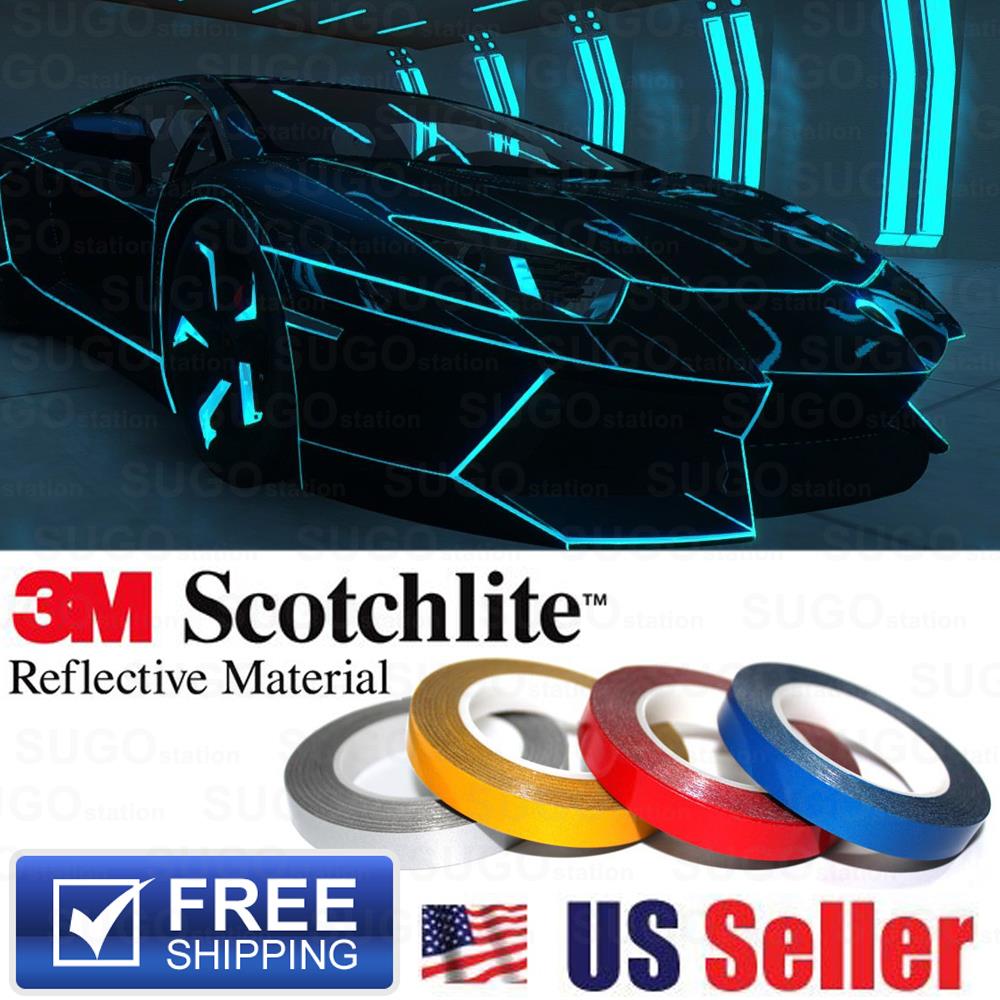 3M BLUE Self Adhesive Reflective Safety Tape Stripe DIY Sticker ...