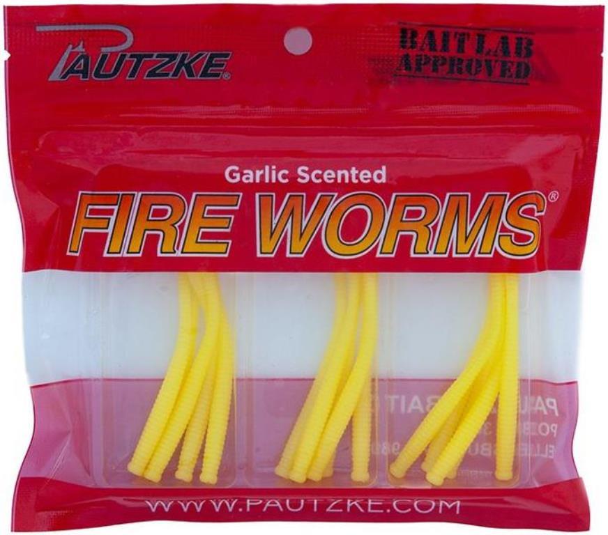 Pautzke Garlic Scented Fire Worms White Pink Orange Peach Choice of ...