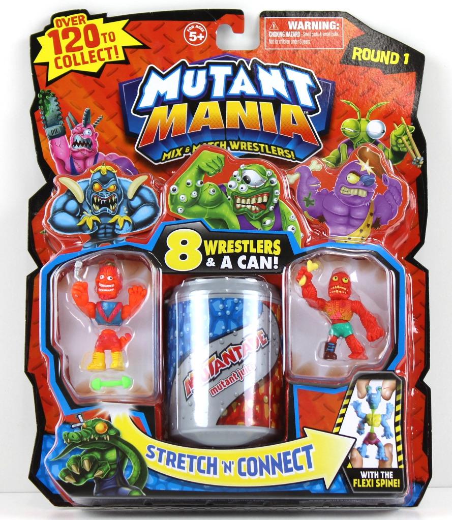 Mutant Mania Wrestlers Stretch & Connect Round 1 - 8 Wrestlers & A Can ...
