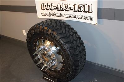 DUALLY BIG WHEEL PACKAGE 22.5 WHEELS MILLED TO 22 INCH + WHEEL ADAPTERS ...