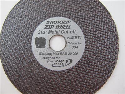 RotoZip NEW Zip Mate 3 1/2" Right Angle Wheel Attachment, 5 Discs ...