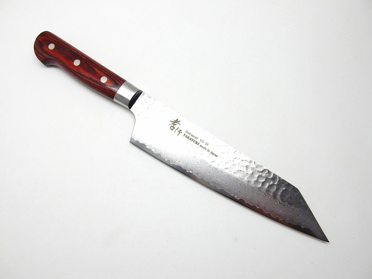 Sakai Takayuki/VG-10 33 Layers Hammered Damascus Steel Kengata Gyuto 190 mm/7.5" | eBay