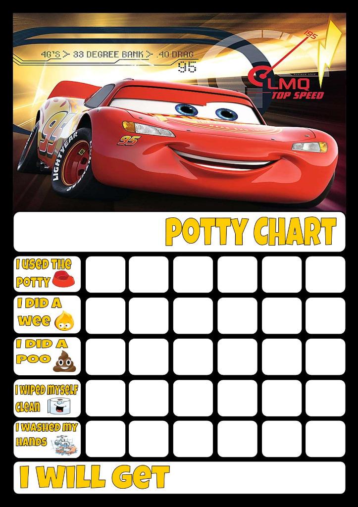 Lightning Mcqueen Reward Chart With Stickers By Bluebellthreads ...
