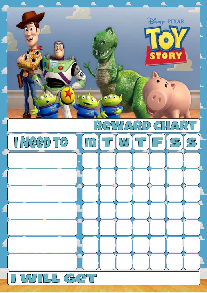 TOY STORY REWARD CHART free stars & pen 3 Sizes Magnetic option £2.27 ...