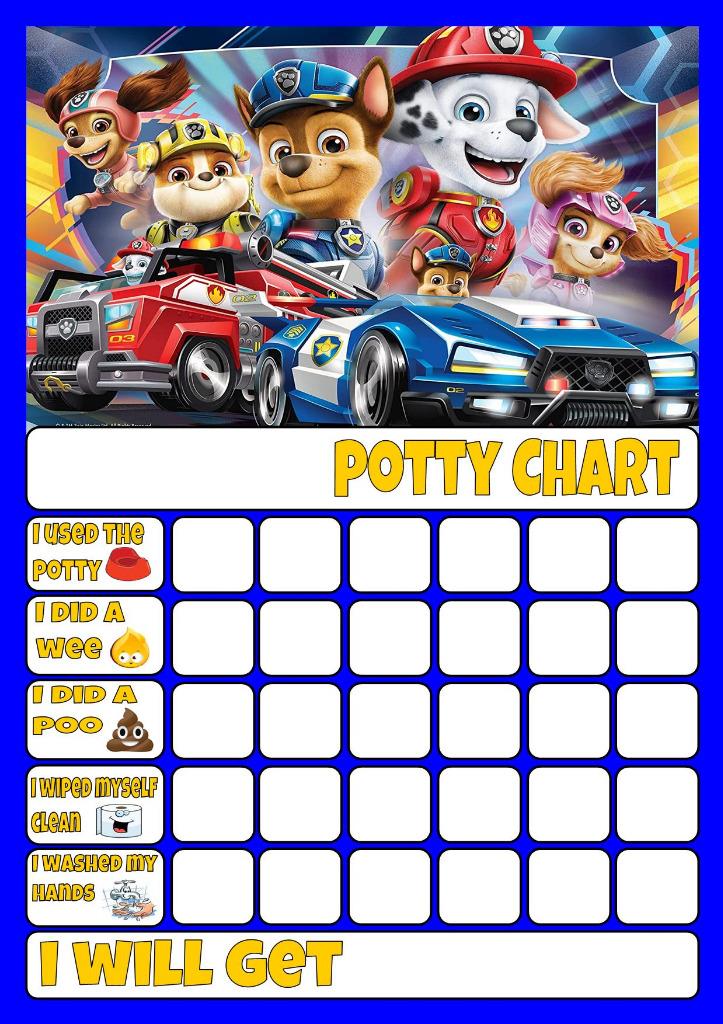 potty chart template free