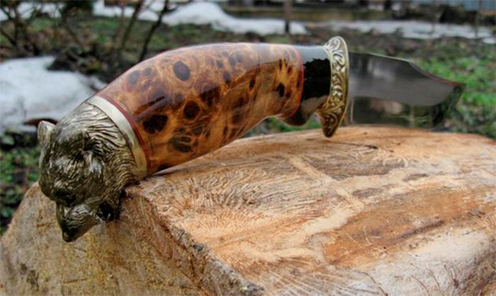 Set Knife Finger Guard Bolster Pommel SNAKE PYTHON for Custom Knife ...