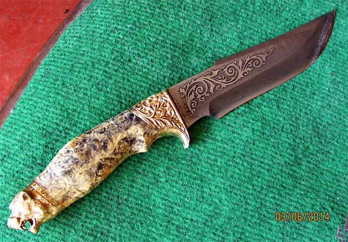 * TRIDENT UKRAINE * Knife Pommel of German Silver Custom Knives Making ...