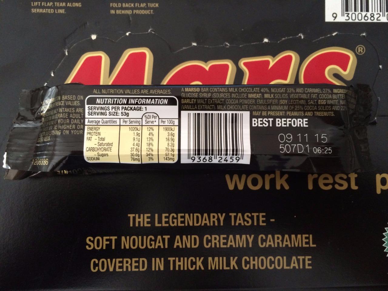 New Mars Bar Jumbo Pack 48 Pieces X 53 grams Box Chocolates AUS MADE | eBay