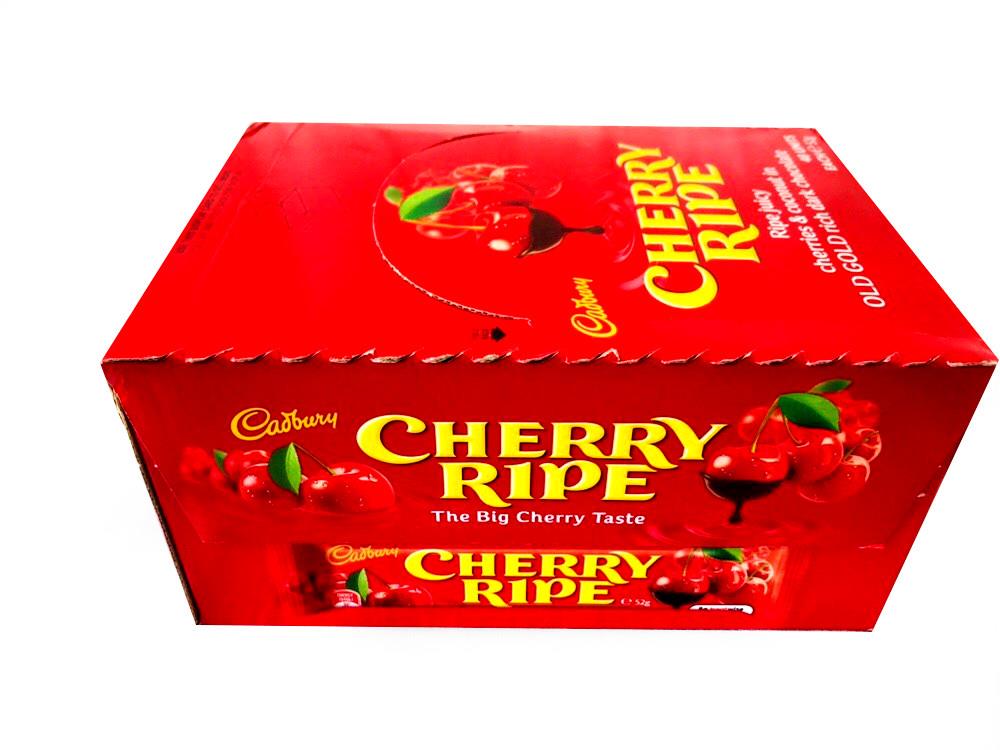 48 x Cadbury Cherry Ripe Milk Chocolate Medium Bars 52g - 2.49Kg Bulk ...