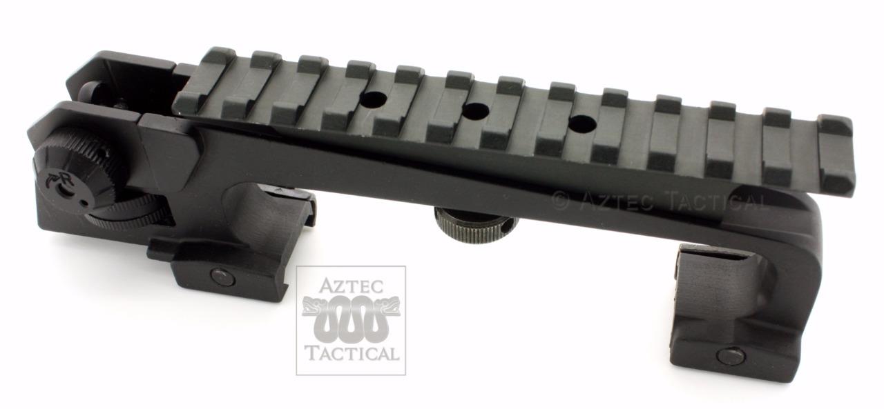 Picatinny Weaver Rail Carry Handle 12 Slot See Through Adjustable Scope ...