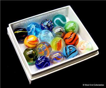 Glass Marbles by Vacor De Mexico Collectors Box Set of 16 x 16mm Mega ...