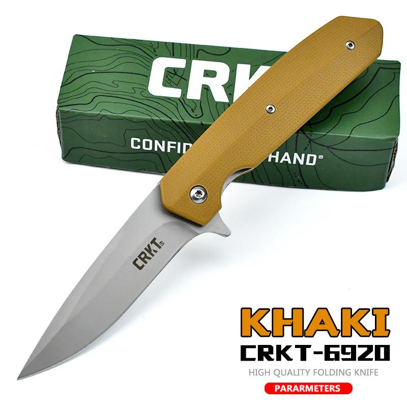 CRKT Liner Lock Flipper Knife Black G-10,Hunting,Fishing ,Camping EDC ...