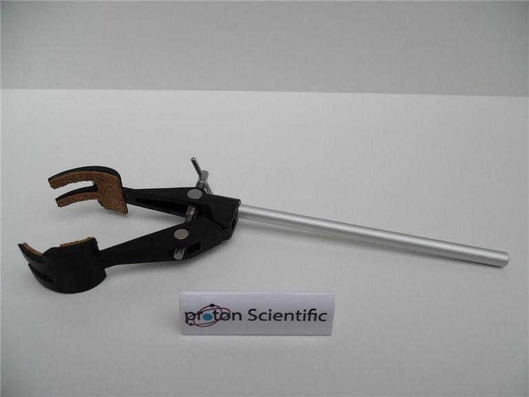 1 x Clamp Retort Stand Screw Clamp Cork Lined Four Prong | eBay