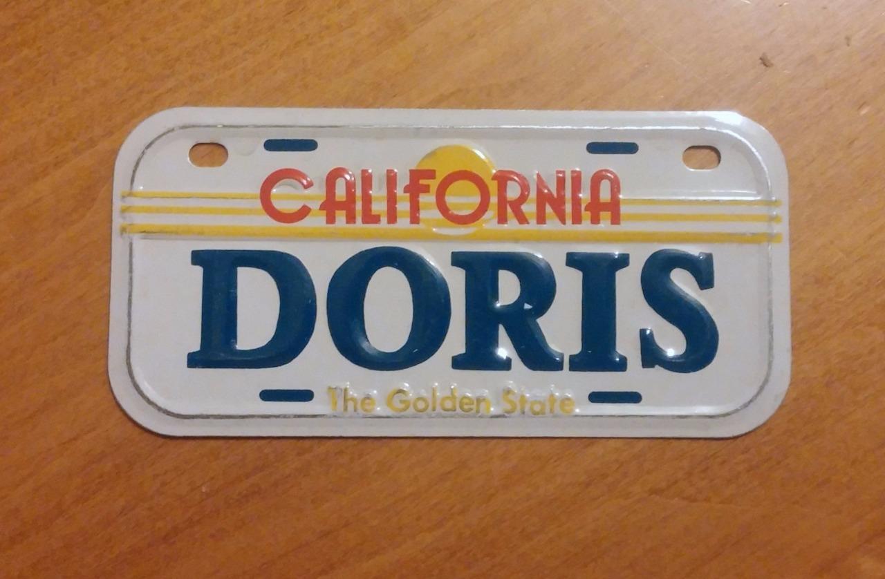 California Golden State Mini Bike License Plate Name DAWN DENISE DIANE ...