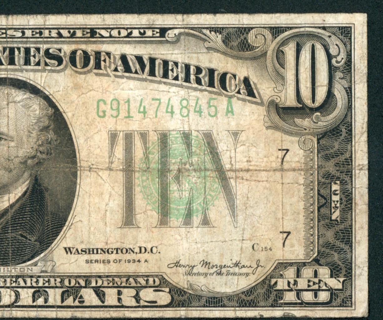 $10 1934 Federal Reserve Note ** PAPER CURRENCY AUCTIONS | eBay