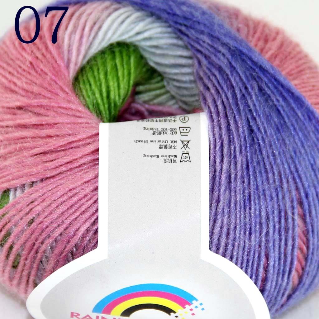 1ballX50g Soft Cashmere Wool Rainbow Wrap Cap Sweater DIY Hand Knitting ...