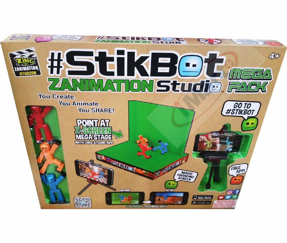 StikBot Zing Zanimation Studio Mega Pack Animation + FREE App - brand new