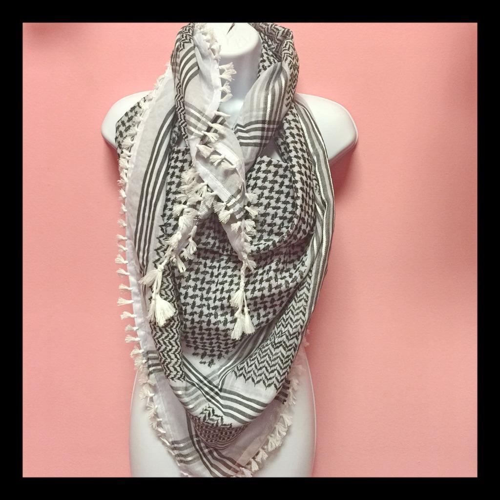 Original Palestinian Arab Headdress Keffiyeh Arafat Hatta Shemagh Scarf ...