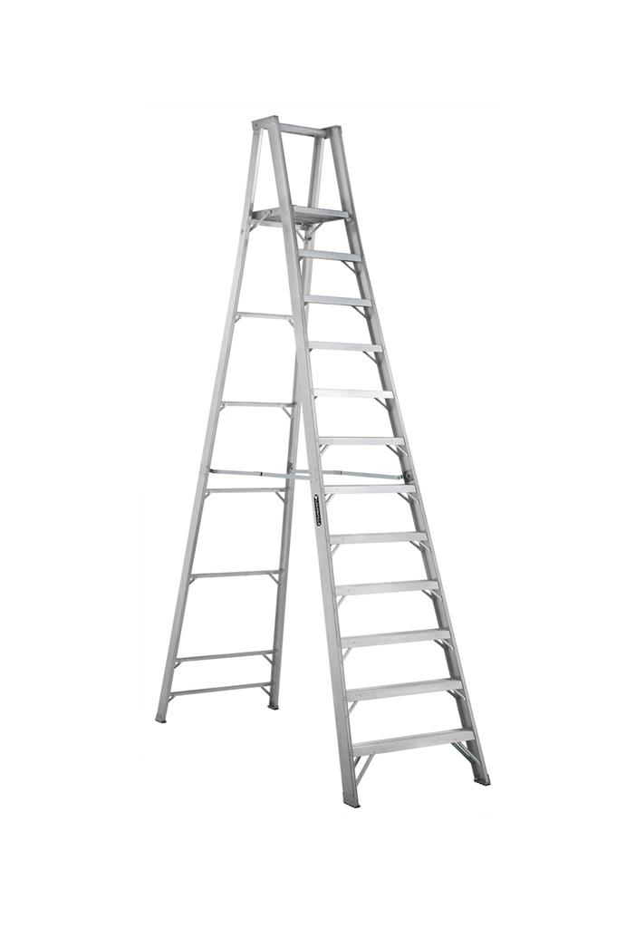 Louisville Ladder 12 Foot Aluminum Industrial Platform Step Ladder ...