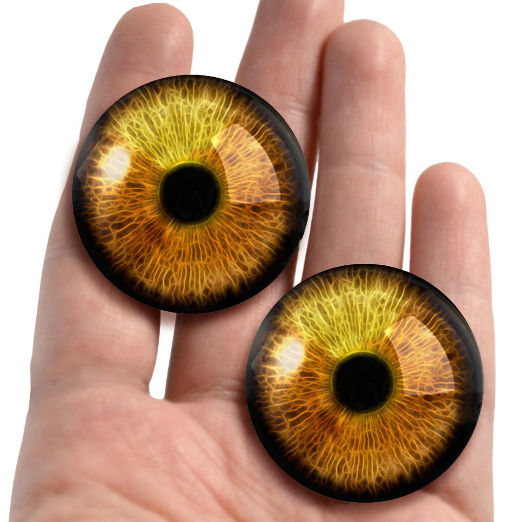 Yellow Creature Eyes - PIXEL FREE - Realistic Glass Taxidermy Eyeball ...