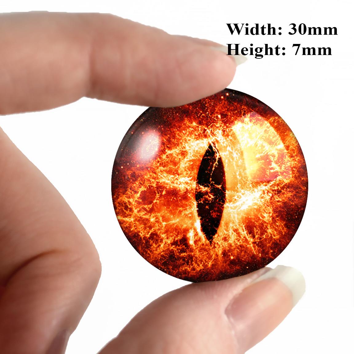 Red Fire Glass Eyes -PIXEL FREE- Realistic Monster Fantasy Eyeballs 2pc ...