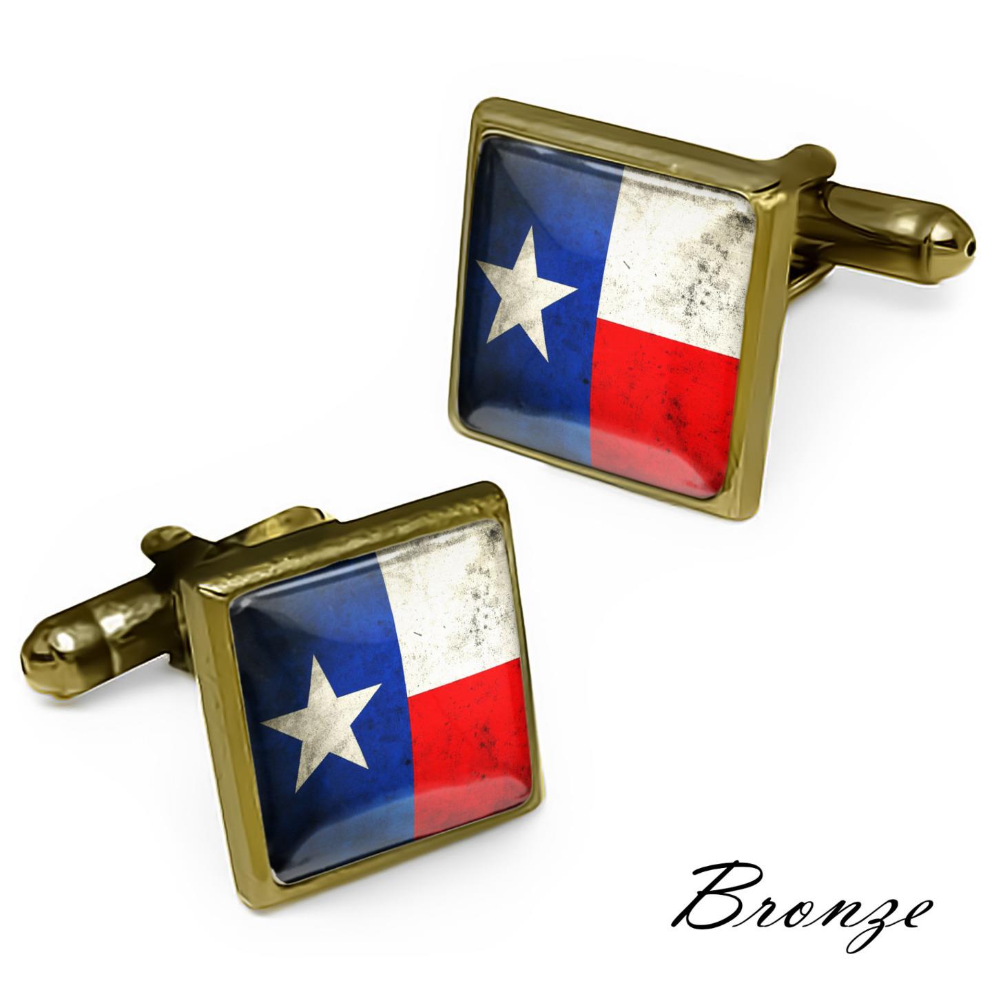 Texas Cufflinks - Lone Star Flag Stainless Steel Handmade Square ...