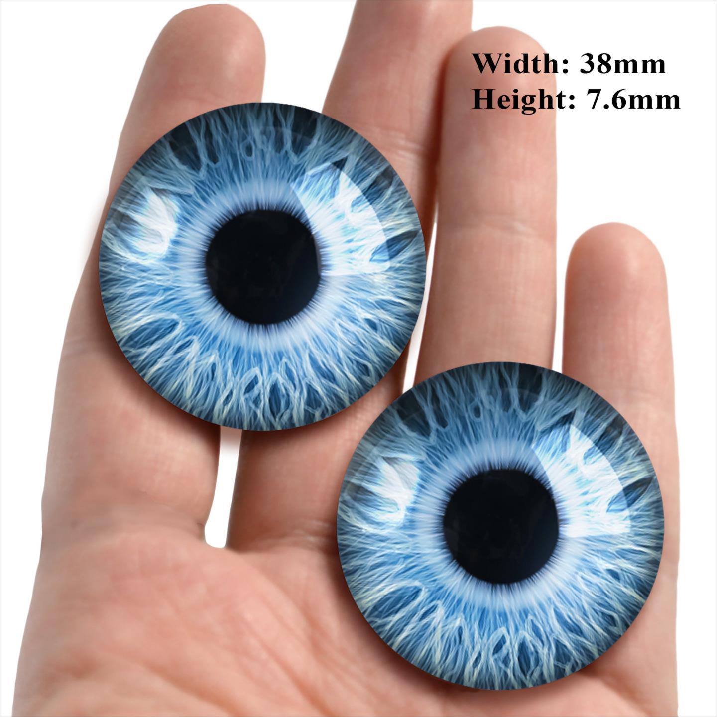 Blue Macro Glass Eyes -HIGH DEFINITION- Realistic Human Iris Taxidermy ...