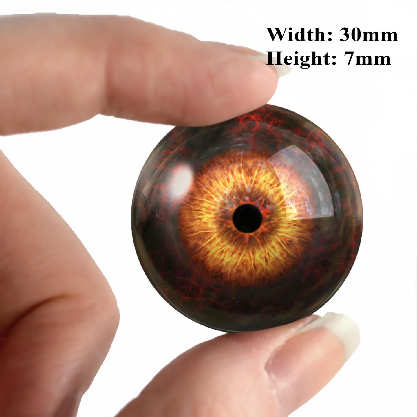 Monster Glass Eyes - Yellow Creature Eyeballs Realistic Taxidermy 2pc ...