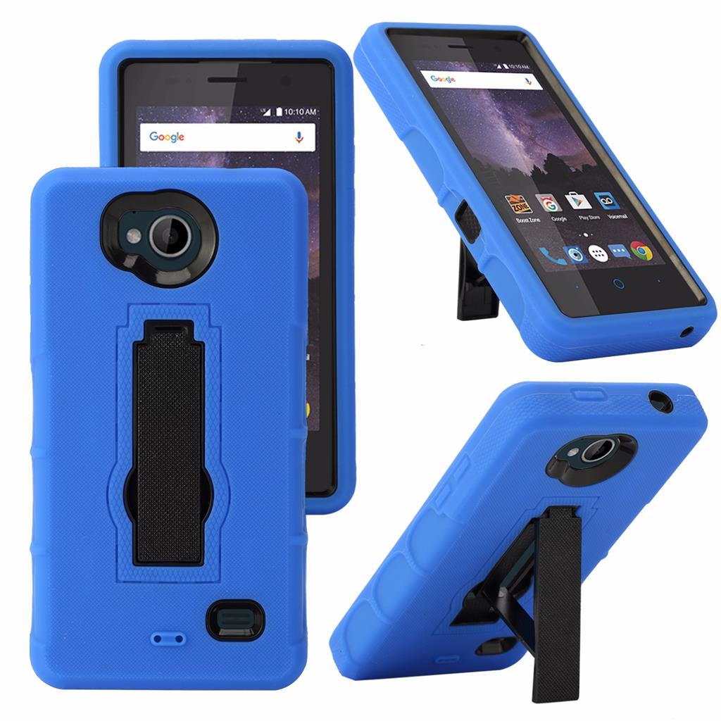 For ZTE Tempo N9131 Drop Proof Rugged Heavy Duty Kickstand Dual Layer ...